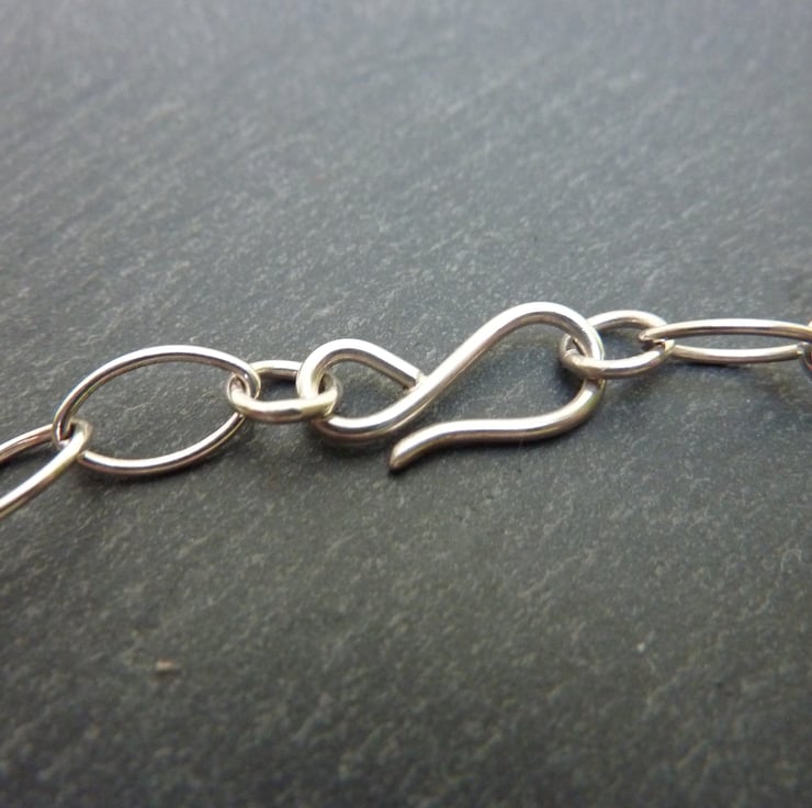 Oxidised Silver Abstract Flower Pendant - Folksy