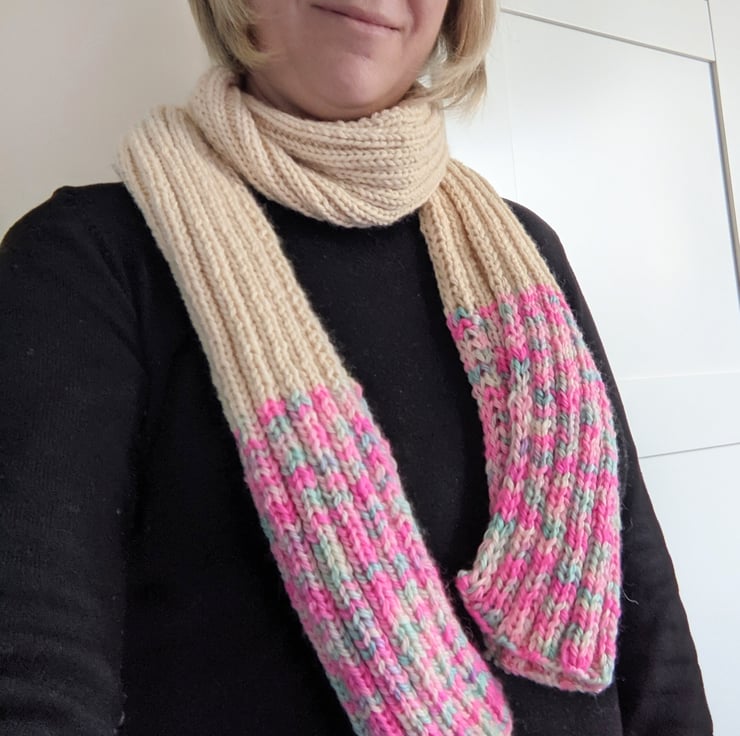 SALE Chunky hand knitted woolly scarf - Folksy