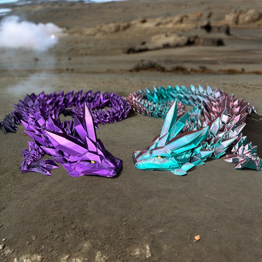 Crystal Dragon - Large 3D Printed Fidget Sensor... - Folksy