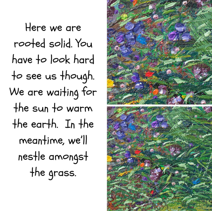 A small textured painting - letterbox gift - g... - Folksy