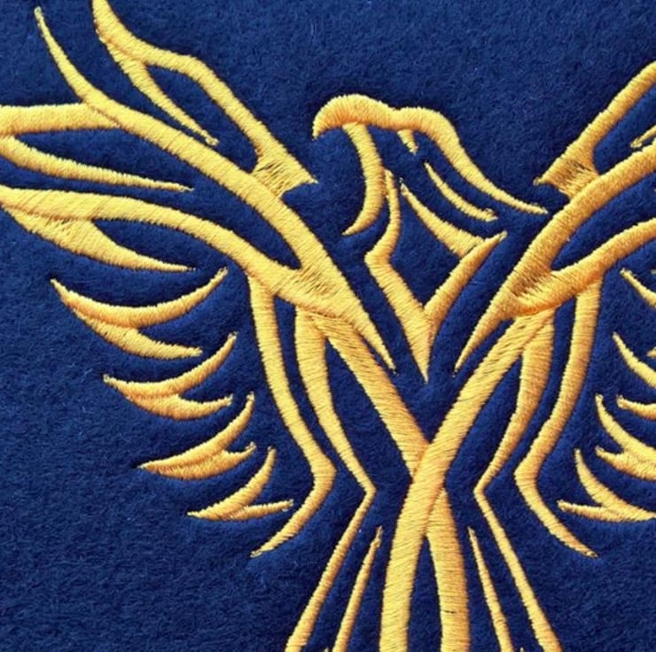 Phoenix Rising Happy Birthday Card. Handmade e... - Folksy