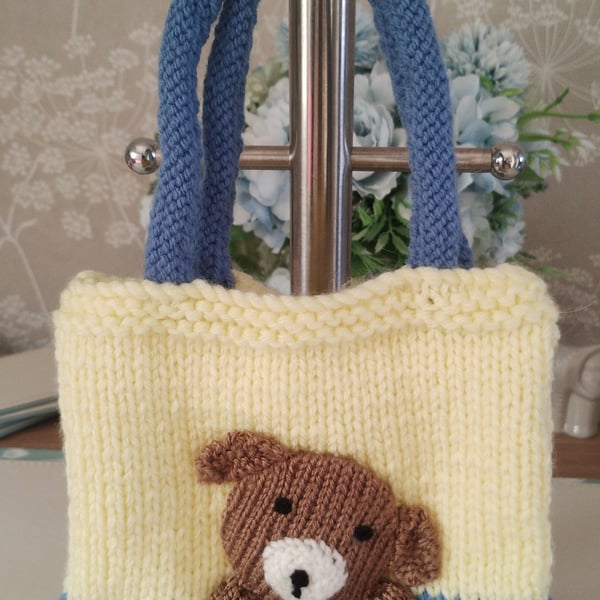 Hand knitted bag - Folksy
