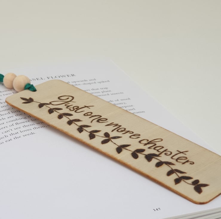 Wooden bookmark, just one more chapter bookmar... - Folksy