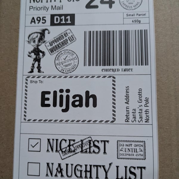Custom Christmas North Pole Delivery Labels 4x6... - Folksy
