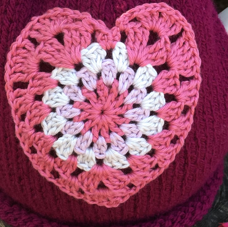 Crochet Heart Tea Cosy, Pink Granny Stitch Hear... - Folksy