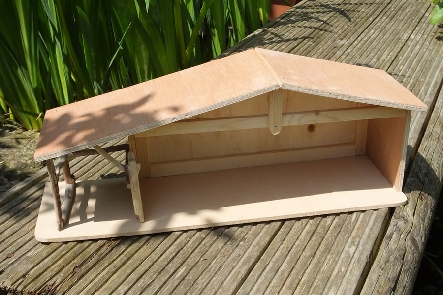 Christmas Nativity shelter stable for Baby Jesu... - Folksy