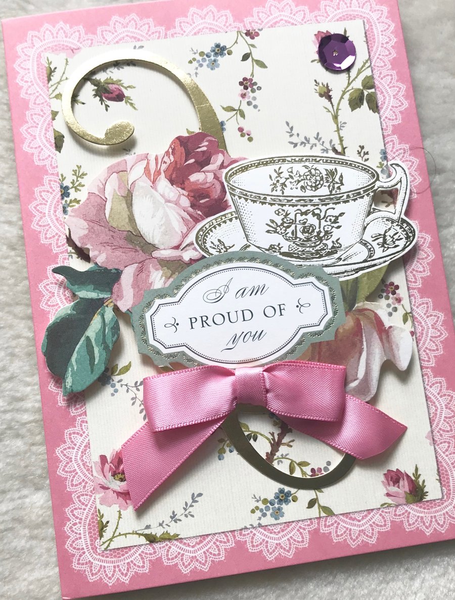 Luxury Handmade 3D Congratulations Card - Folksy