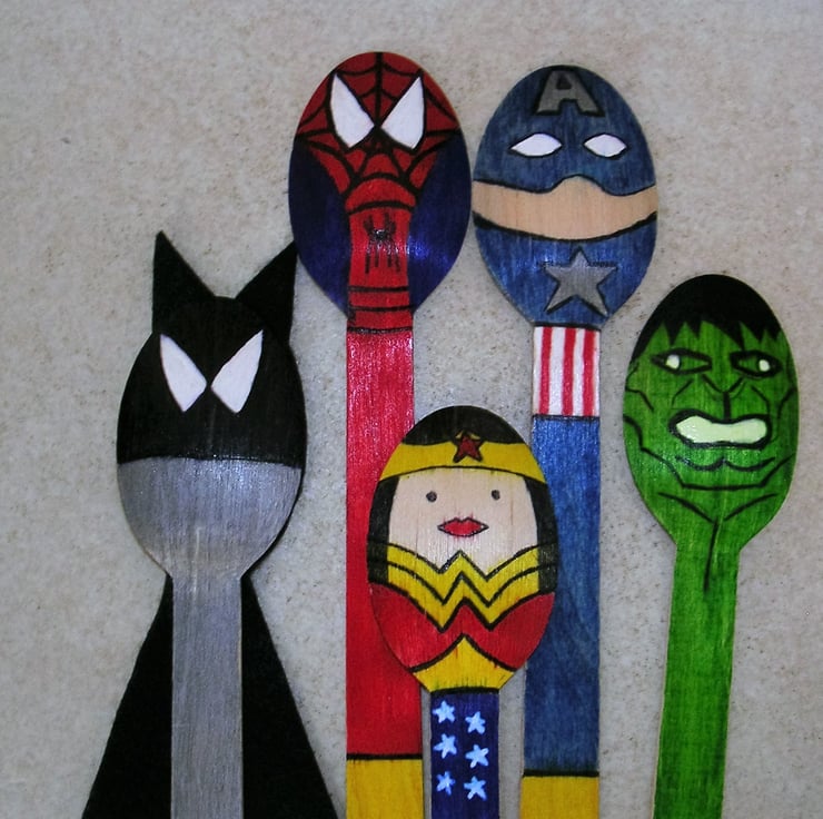 Superhero Story Spoon Set - Folksy