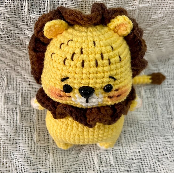 Finished Crochet Lion Doll Lion Key Chain Knitt... - Folksy