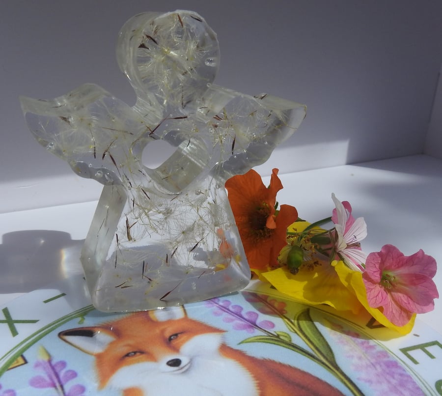 Real Flower Dandelion Angel Ornament - Gift for... - Folksy
