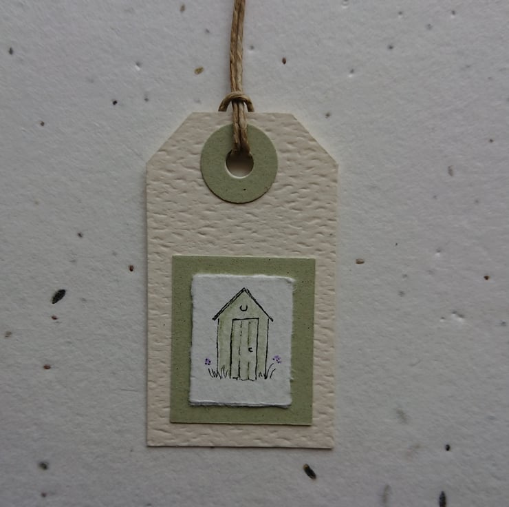 Card - garden shed - original watercolour - rec... - Folksy