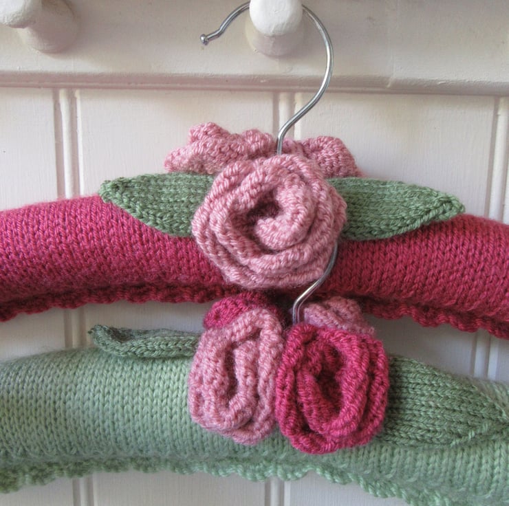 Clothes hanger coat hanger - rose - Folksy
