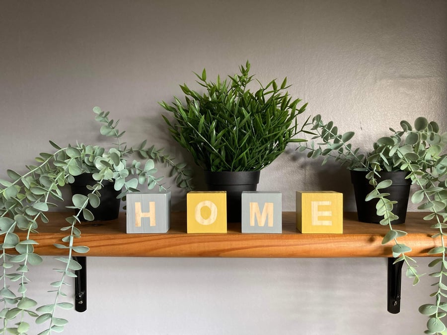 Handmade Wooden Word Letter Blocks, Home, Love,... - Folksy