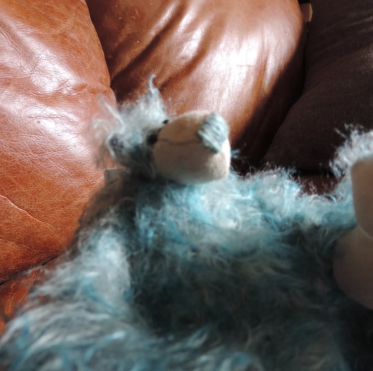 8" Mohair Wacky Handmade Teddy Bear - Folksy