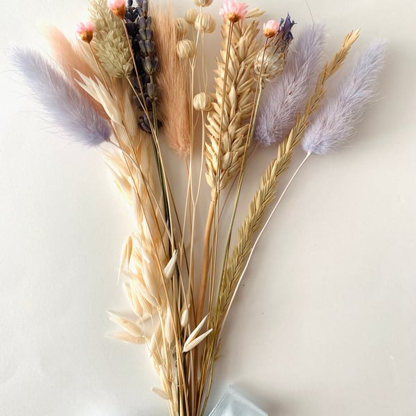 Ribbon Tied Dried Flowers Pastels Neutrals Keep... - Folksy