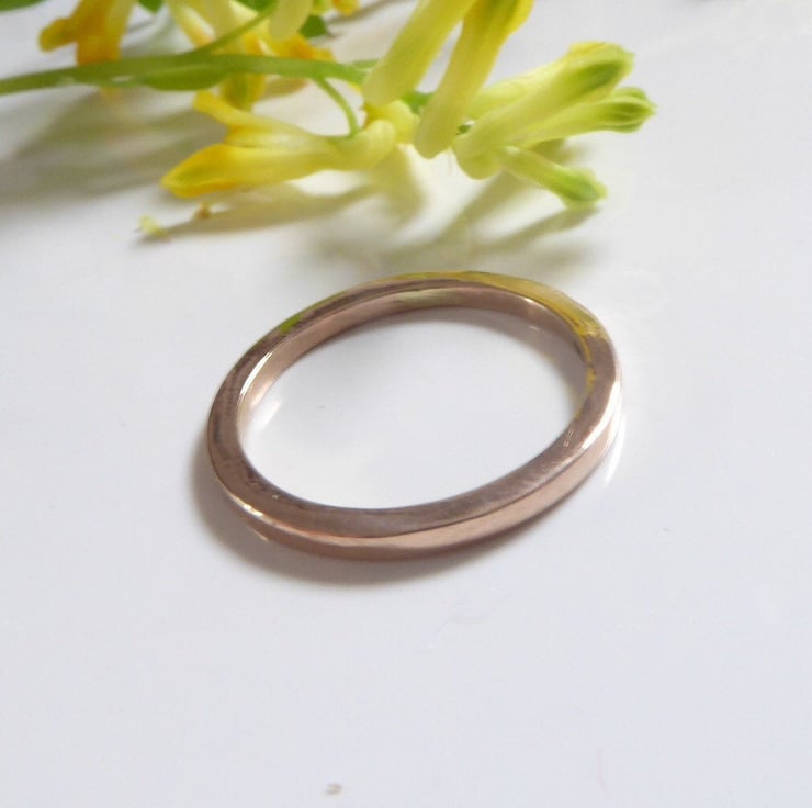 Artisan made 22ct gold wedding ring with square... - Folksy