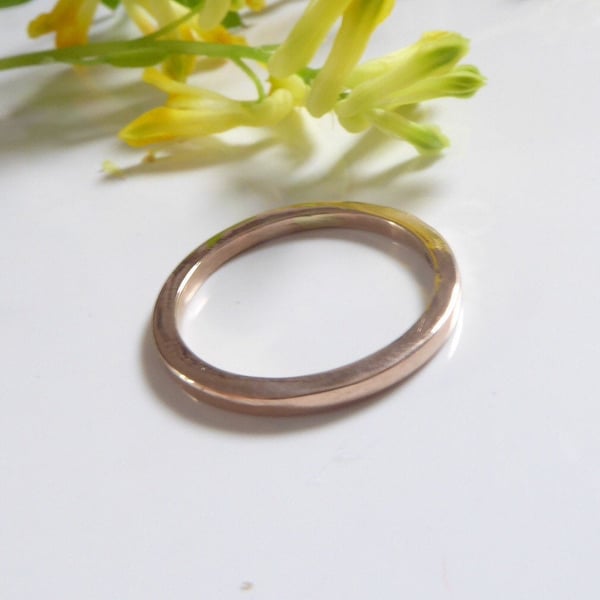 Artisan made 22ct gold wedding ring with square... - Folksy