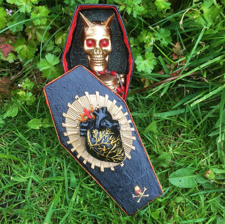 Kitsch Gothic Black Demonic Sacred Human Heart ... - Folksy