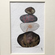 Pebble pile 3 watercolour art - Folksy