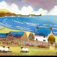 Sheep, The Old Rectory, Rhossili Bay, Gower, in... - Folksy