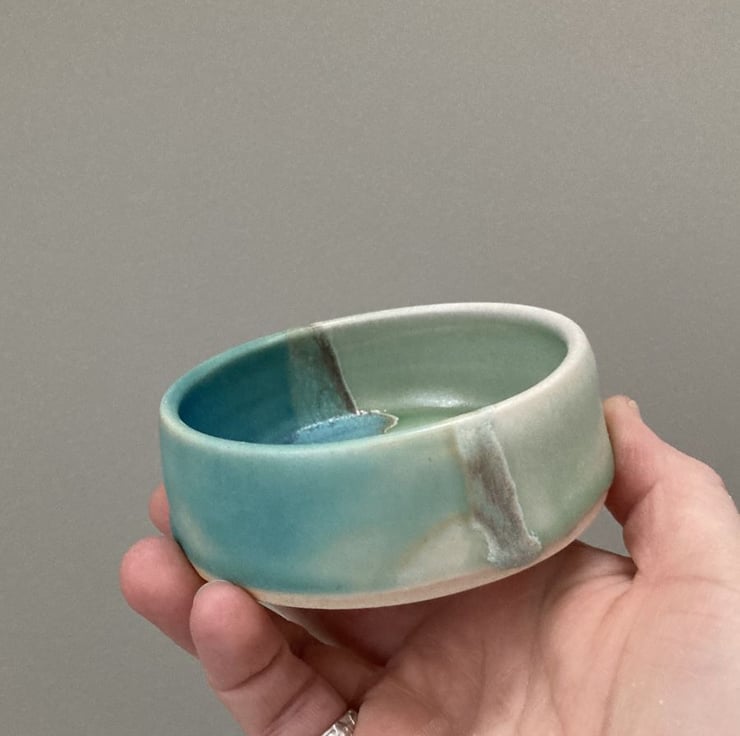Ceramic handmade small dip bowls - Glazed in tu... - Folksy