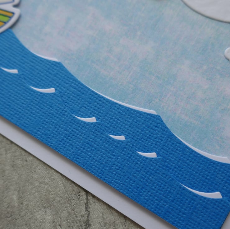 Small Boat on Sea - Father's Day Card - Folksy