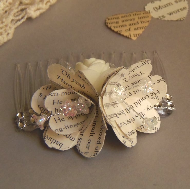 Pair of Literary Hair Combs HARRY POTTER Mini B... - Folksy
