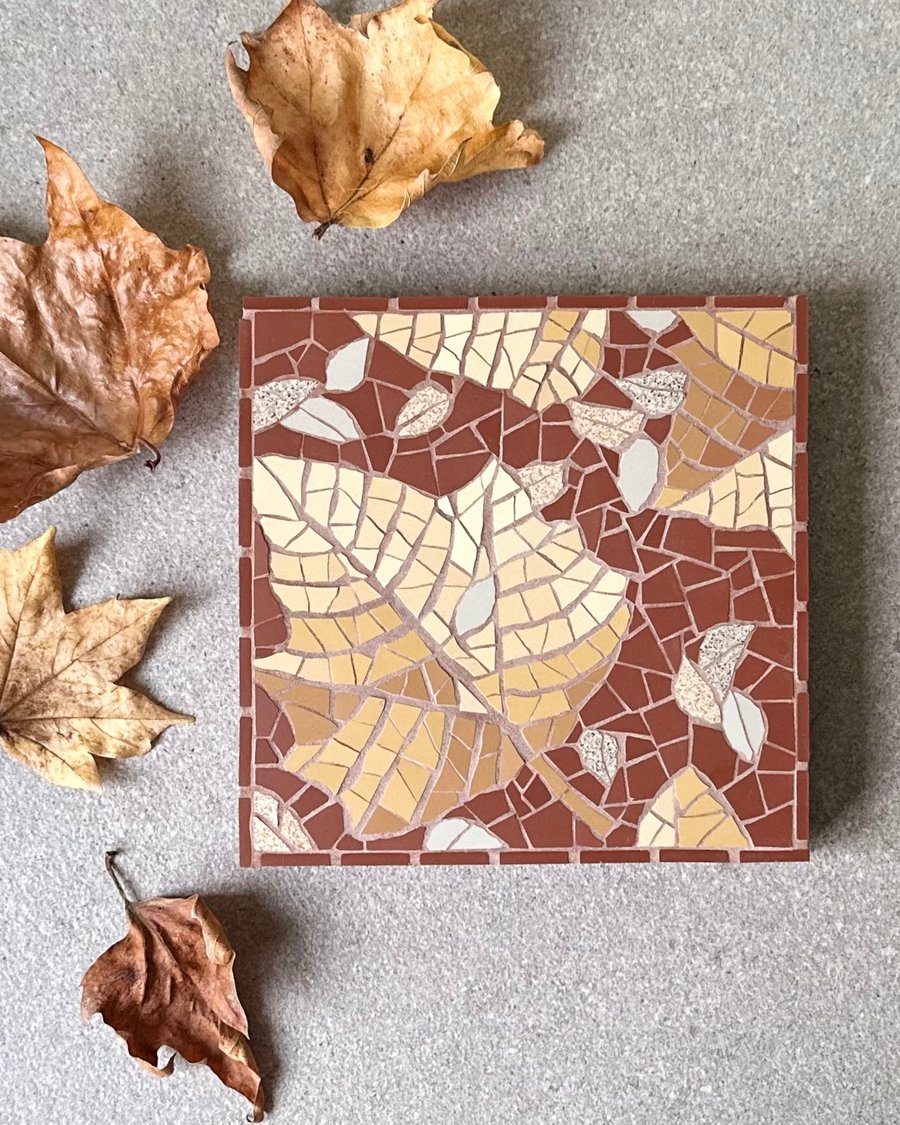 Original Botanical Art - Autumn Leaf Mosaic - Folksy