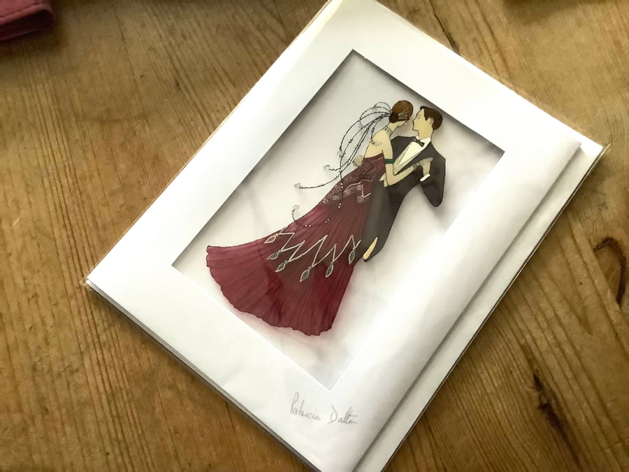 Art Deco Dance 3 D greetings cards - Folksy
