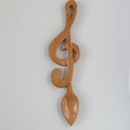Unique Wooden Oak Treble Clef Love Spoon - Folksy