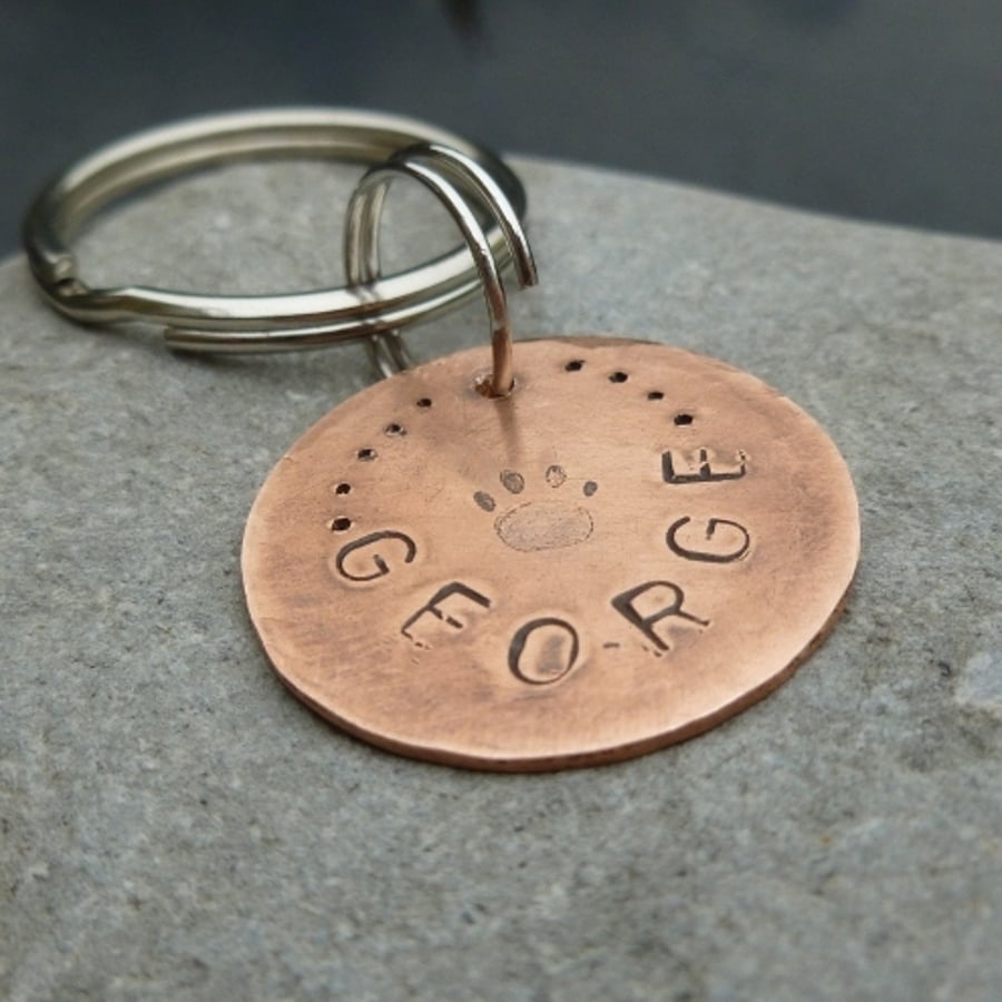 Copper Pet Tag, personalised for cats & dogs - Folksy
