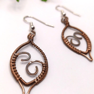 Small Leaf Shaped Wire Wrapped Oxidised Copper ... - Folksy