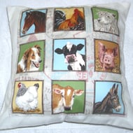ON the Farm Animals cushion - Folksy