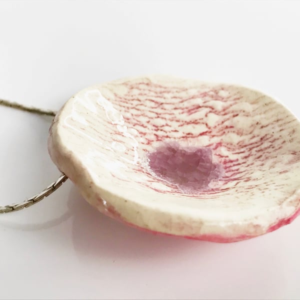 Raspberry Ripple Necklace - Folksy