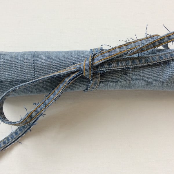 Artist's Storage Roll, wrap, recycled denim - Folksy
