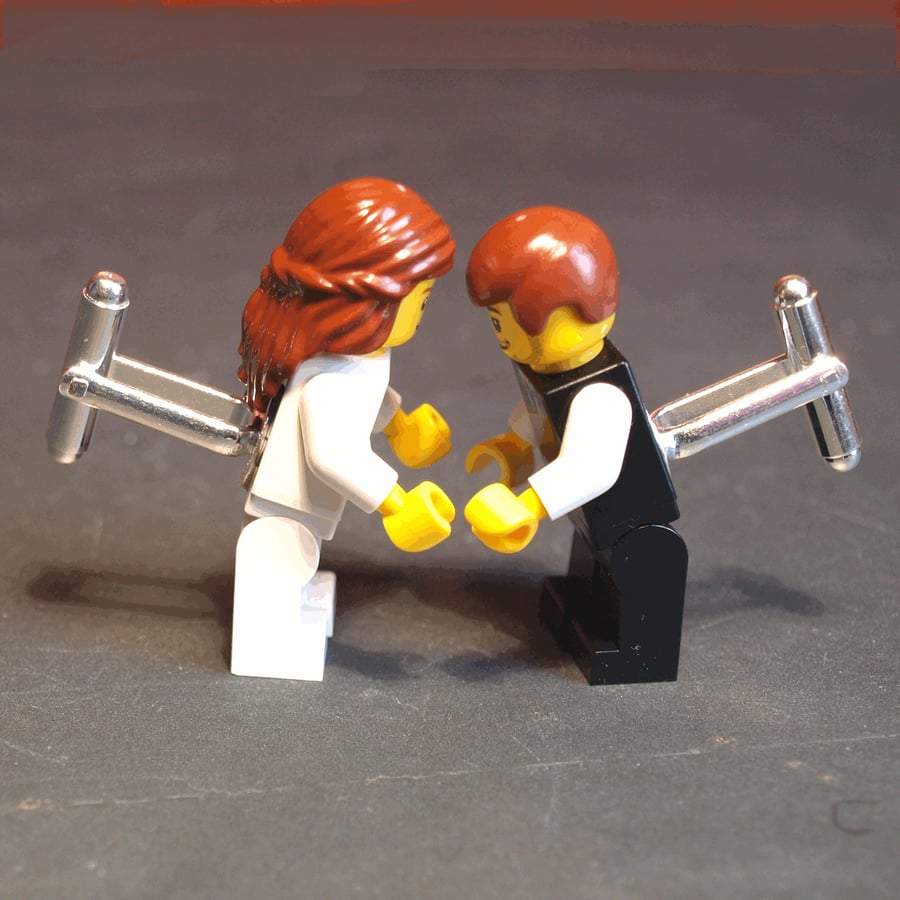 Bride and Groom Lego Figure Cuff Links Wedding ... - Folksy