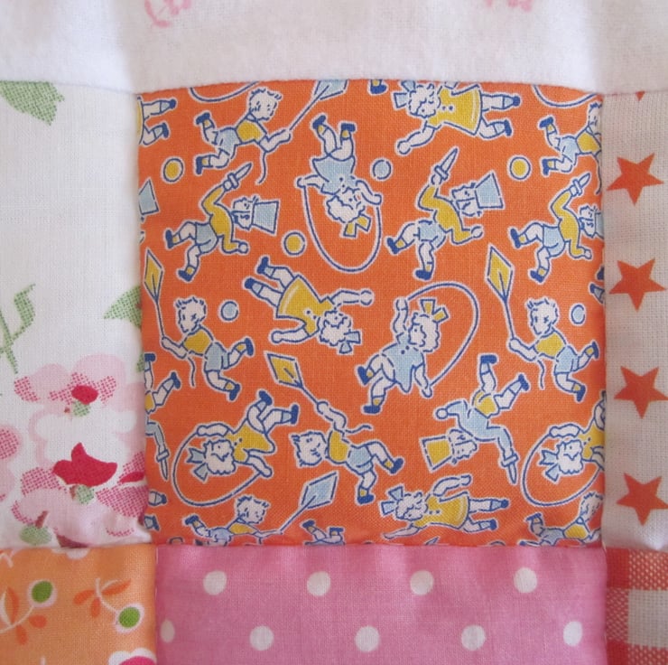 Handmade Patchwork Baby Quilt - Folksy
