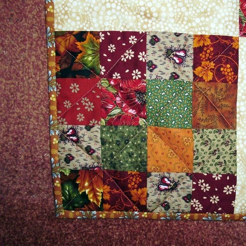 Autumn throw/ sofa quilt - Folksy
