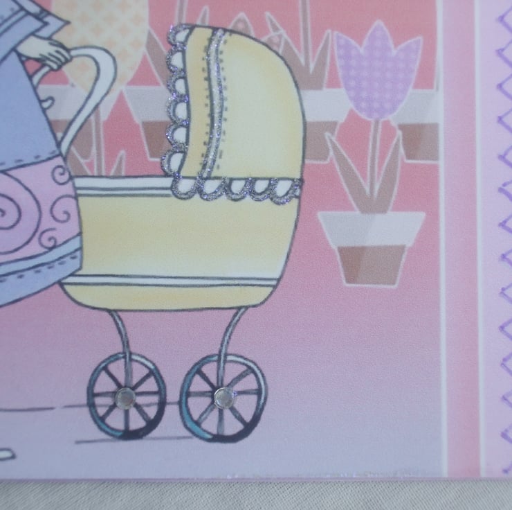 Handmade Special Mummy with Pram Easel Card - Folksy