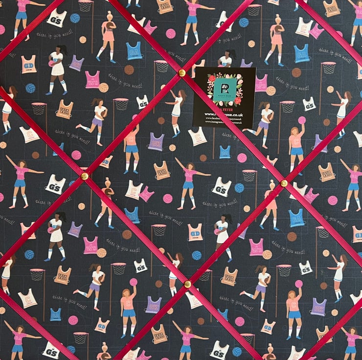 Fabric Notice Memo Board Ladies Netball Team Go... - Folksy