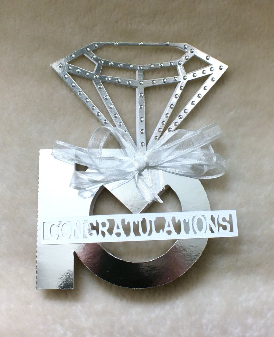 Unique Handmade Ring Engagement Card - Folksy