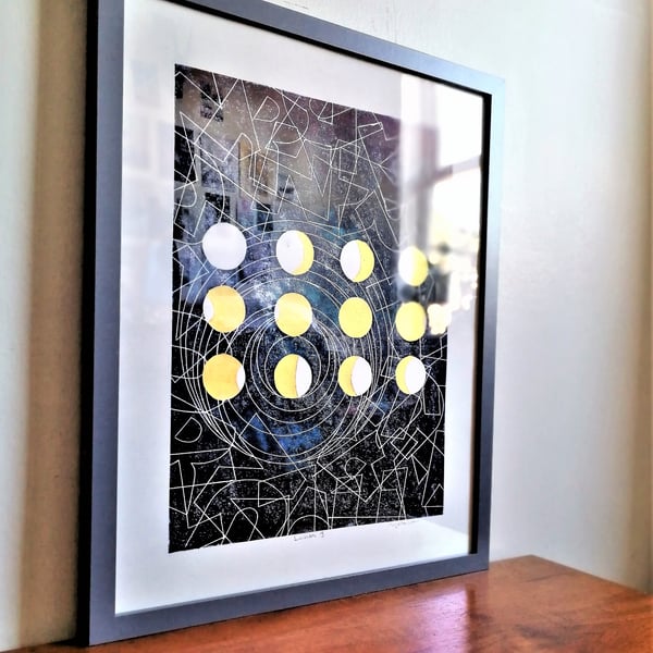 Luminous linoprint - Folksy