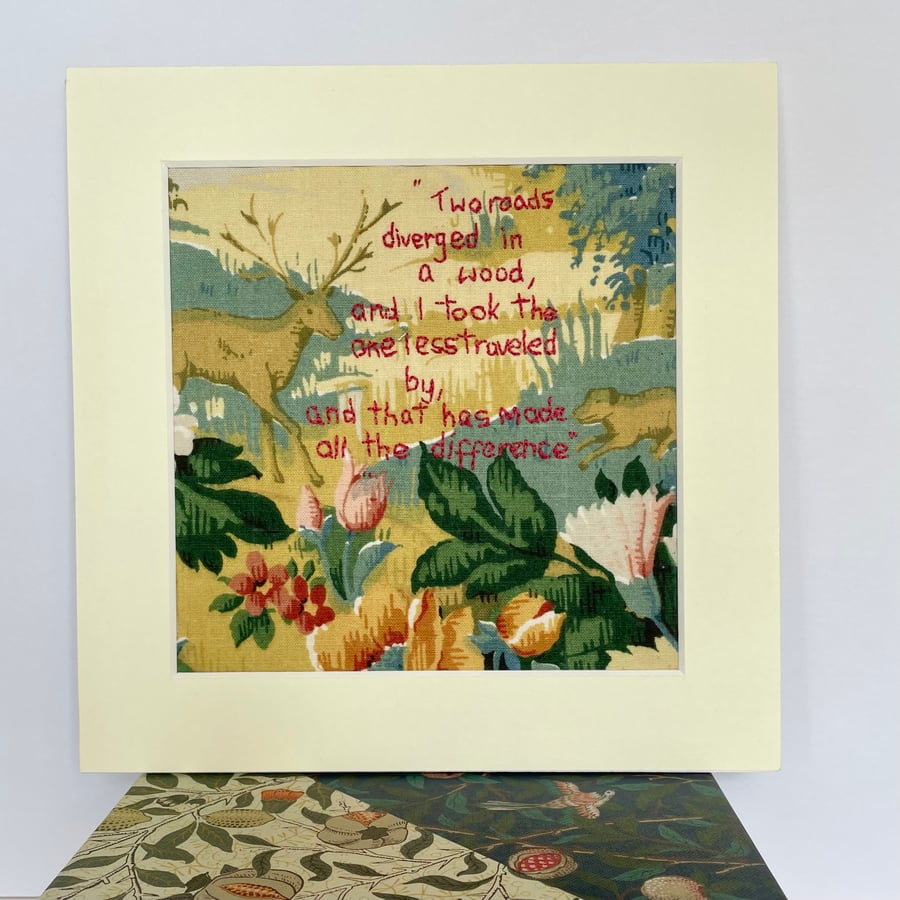 Textile Art - extract from “The Road Not Taken”... - Folksy