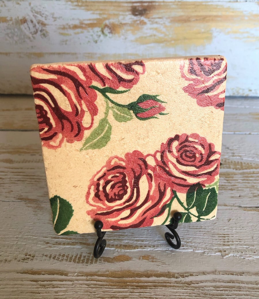 Emma Bridgewater Styled Pink Roses Natural Ston... - Folksy