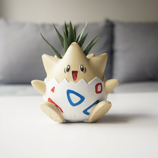 Cute Togepi plant pot, Pokemon birthday gift fo... - Folksy