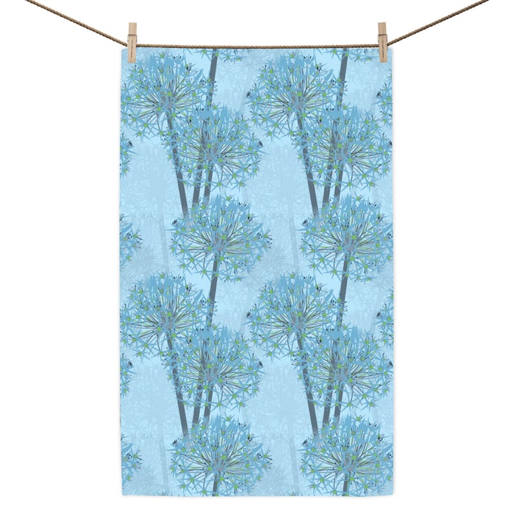 Winter Allium Cotton Tea Towel - Botanical Kitc... - Folksy