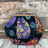 Cats kitty frame coin purse kiss clasp change p... - Folksy
