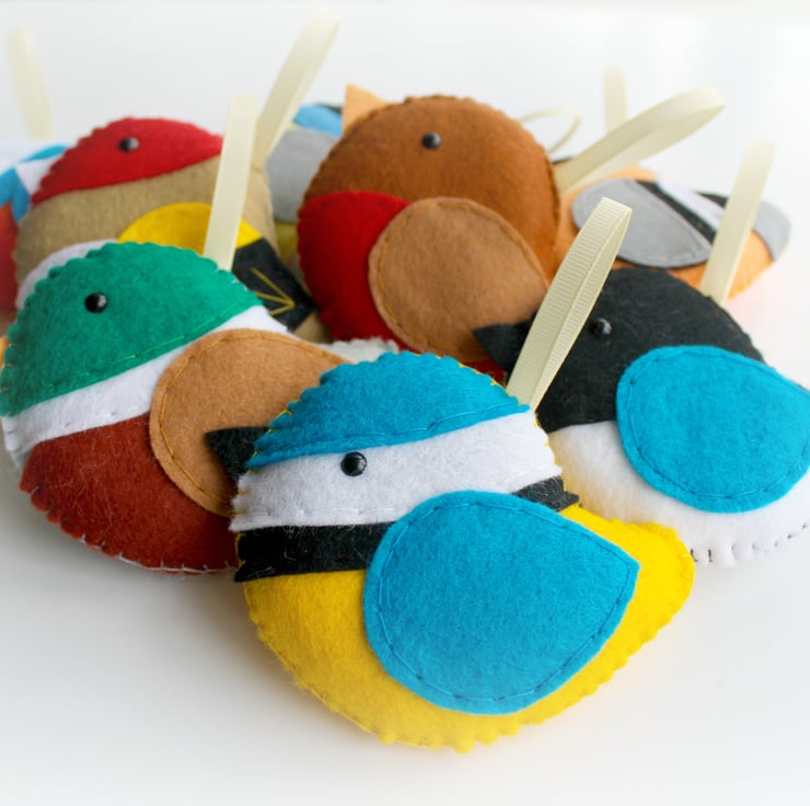 Make Your Own Felt British Birds Garland. Sewin... - Folksy