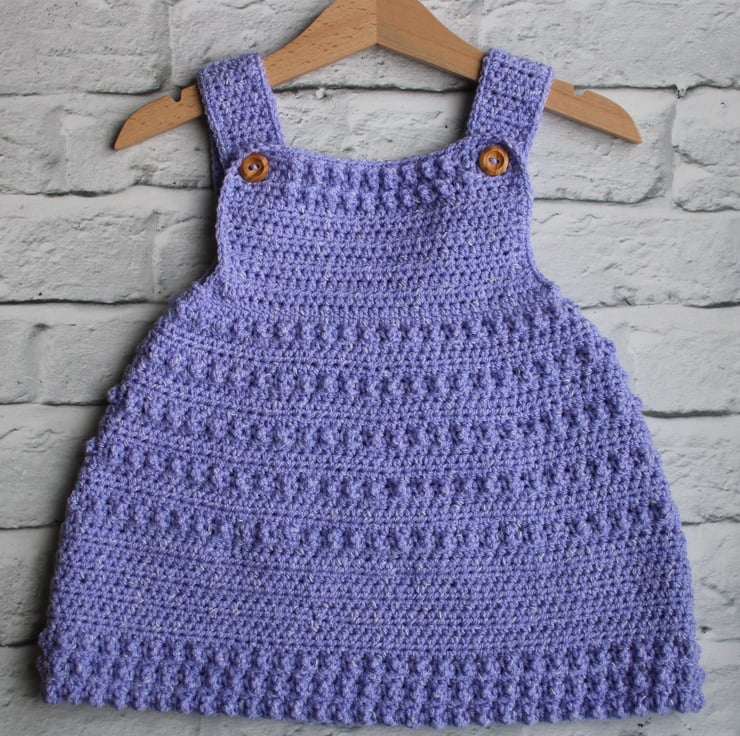 Baby Pinafore Dress - Lilac Purple - Cotton Dre... - Folksy