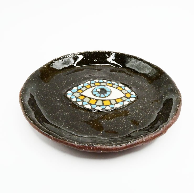 Small ceramic dish with eye - Folksy